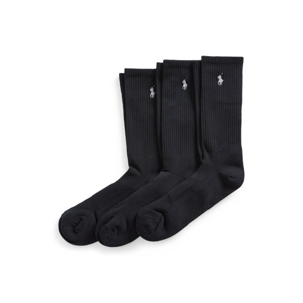 Black Athletic Tech Crew Sock 3-Pack Polo Ralph Lauren 1