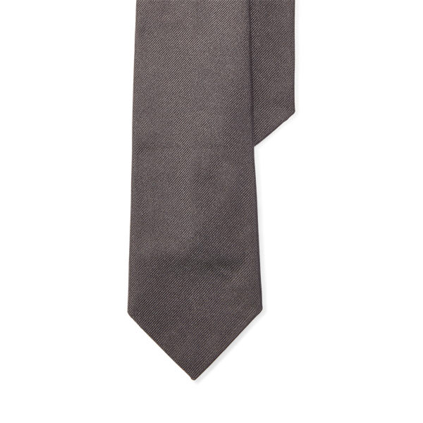 Grey Silk Repp Narrow Tie Polo Ralph Lauren 1