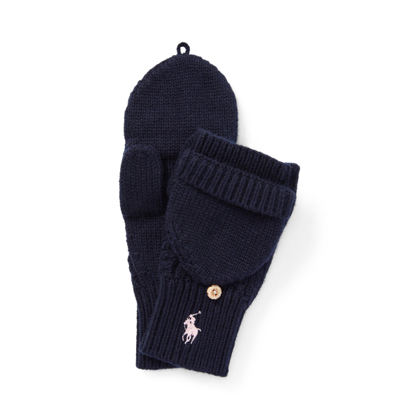 Aran-Knit Fold-Back Mittens for Girls | Ralph Lauren® UK