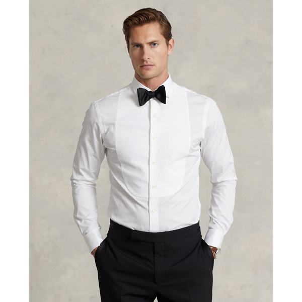 Chemise smoking cintrée plastron piqué pour homme | Ralph Lauren® FR