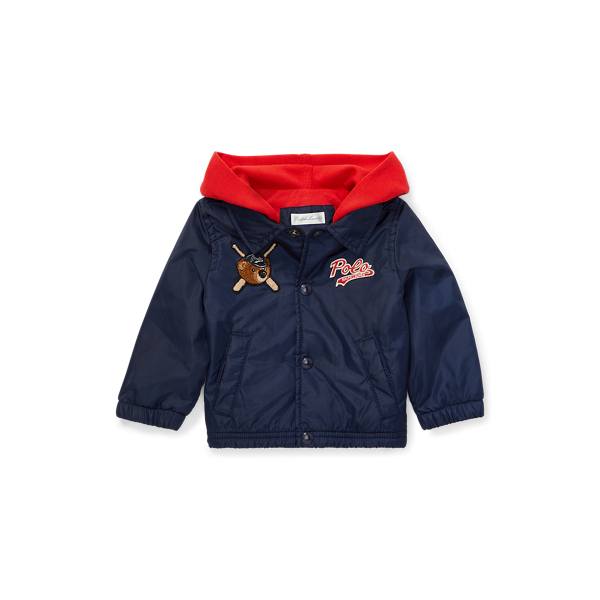Polo Bear Hooded Coach Jacket para bebê menino | Ralph Lauren® PT