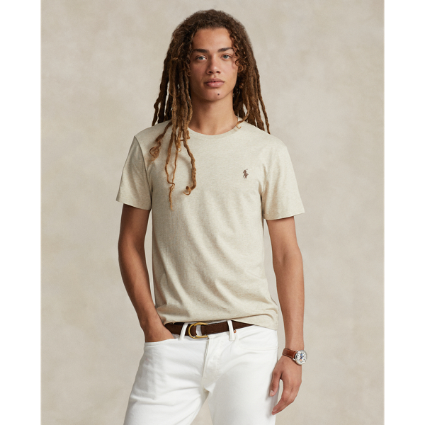 Custom Slim Fit Jersey Crewneck T-Shirt for Men | Ralph Lauren® UK