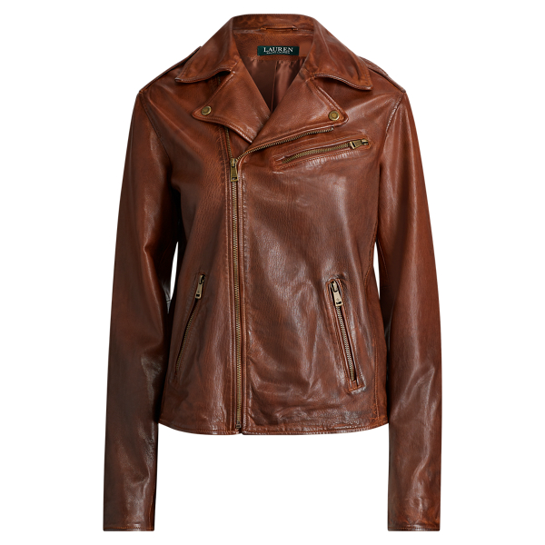 Tumbled Leather Jacket for Women | Ralph Lauren® NL