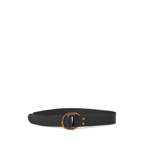 Black Leather O-Ring Belt Polo Ralph Lauren 1