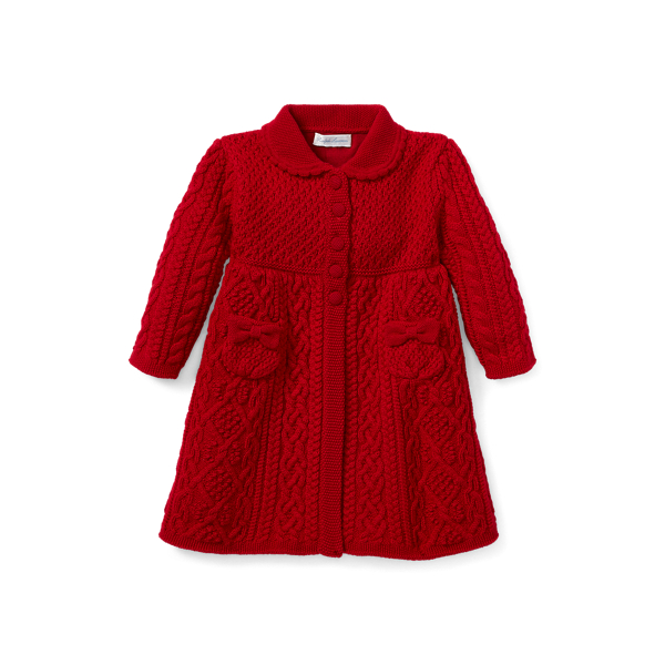 Aran-Knit Wool Jumper Coat for Baby Girl | Ralph Lauren® IN