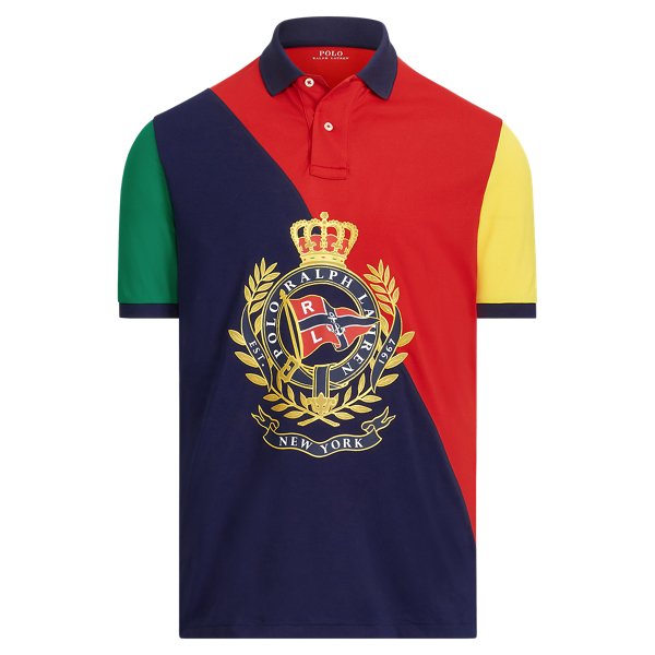 RL 2000 Red Multi Classic Fit Stretch Mesh Polo Polo Ralph Lauren 1