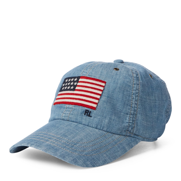 Flag Chambray Baseball Cap for Men | Ralph Lauren® PE