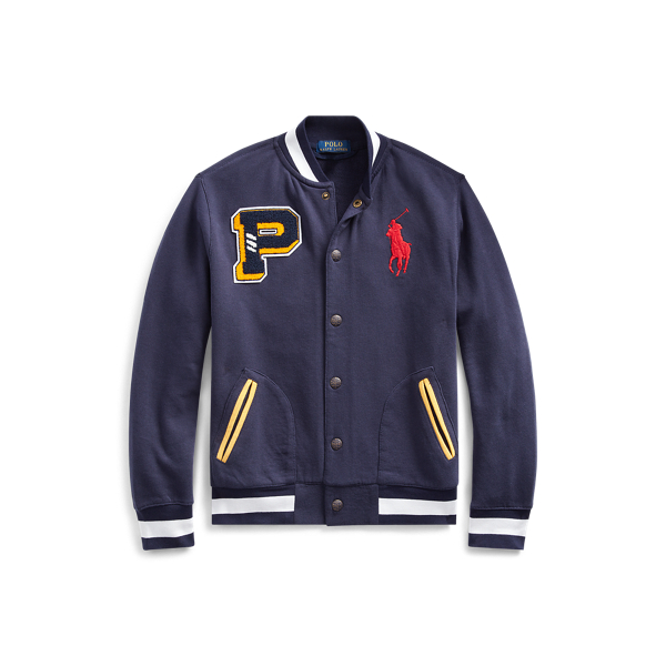 Cotton Terry Letterman Jacket para rapazes | Ralph Lauren® PT