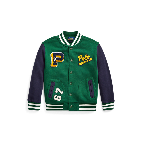 Cotton Terry Letterman Jacket for Boys | Ralph Lauren® UK