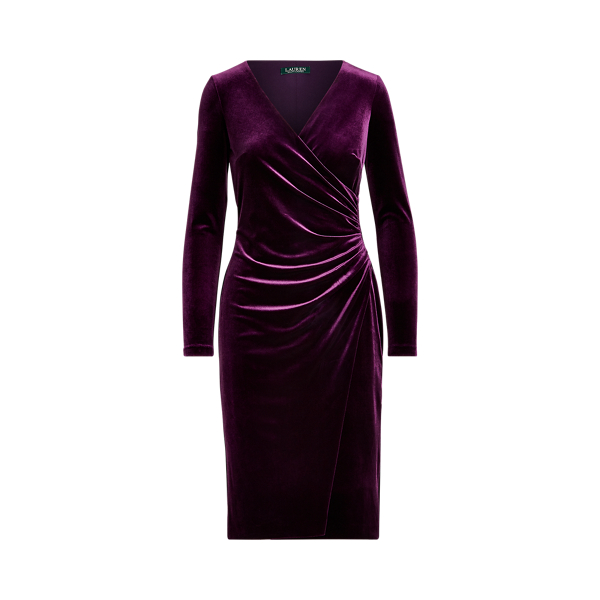 Fluwelen jurk met overslag voor dames | Ralph Lauren® NL