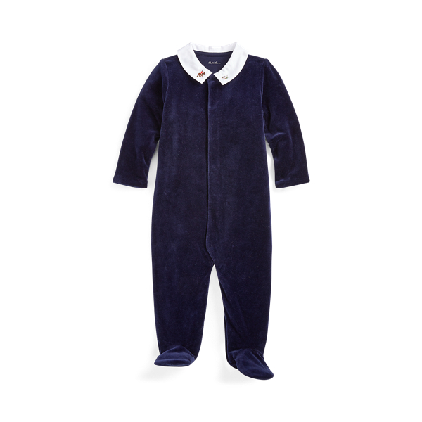 Embroidered Velour Coverall for Baby | Ralph Lauren® GP