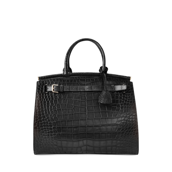 Grote alligatorleren RL50 tas voor dames | Ralph Lauren® NL