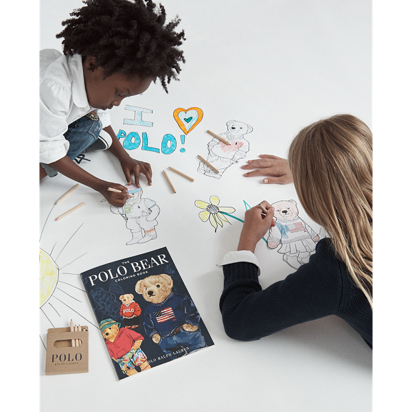 White The Polo Bear Coloring Book Children 1