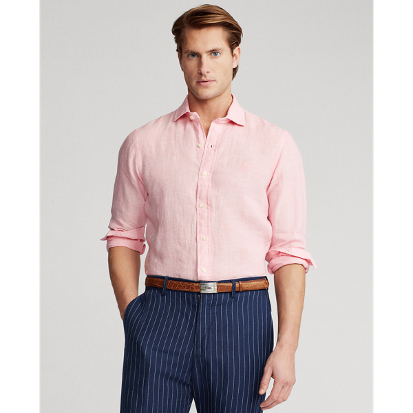 Slim Fit Linen Chambray Shirt para homen | Ralph Lauren® PT