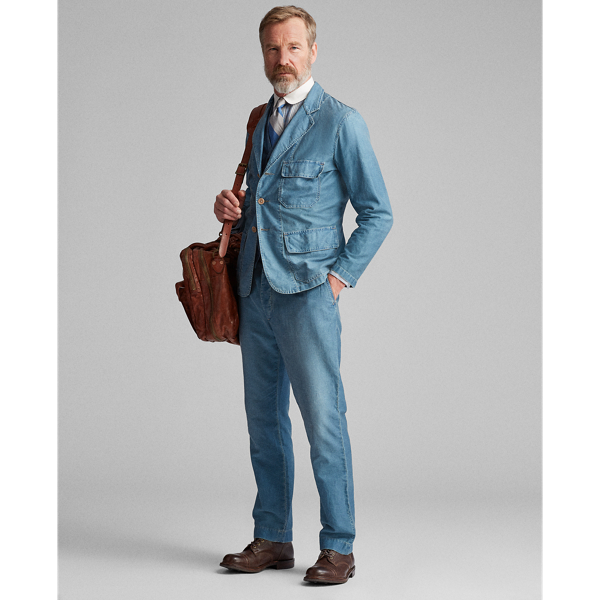 Indigo Moleskin Chore Jacket for Men | Ralph Lauren® IN