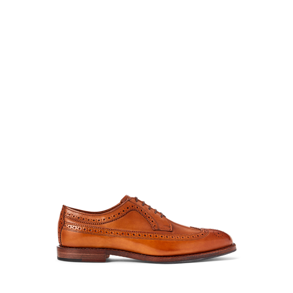 Tan Sanderson Burnished Wingtip Polo Ralph Lauren 1