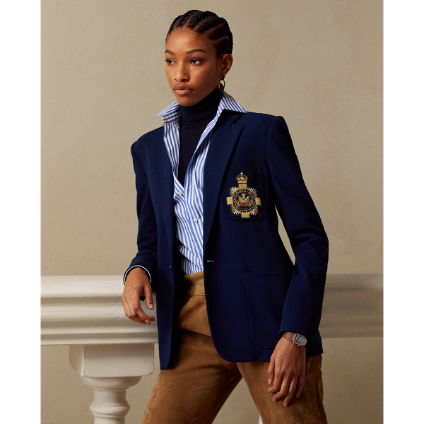 Lux Navy Katherine Wool Crepe Jacket Ralph Lauren Collection 1