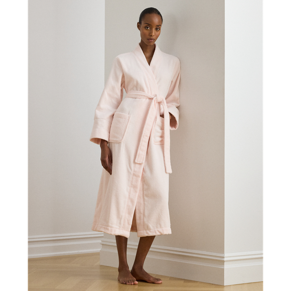 Pink Custom Cotton Terry Cloth Robe Lauren 1