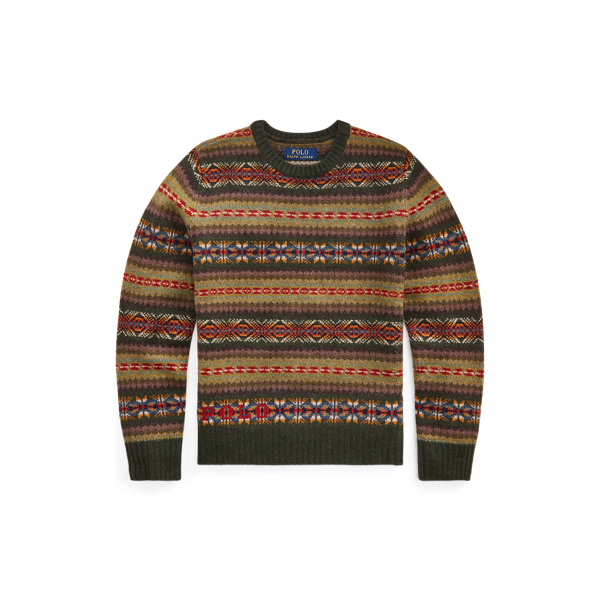 Pull Fair Isle en laine avec logo pour garçons | Ralph Lauren® FR