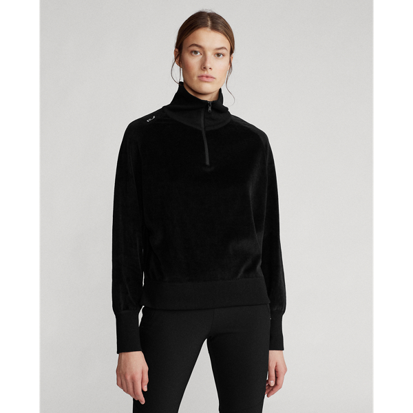 Velour Quarter-Zip Pullover for Women | Ralph Lauren® UK