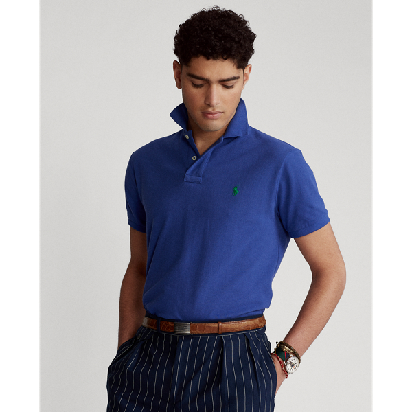 Custom Slim Fit Mesh Polo Shirt