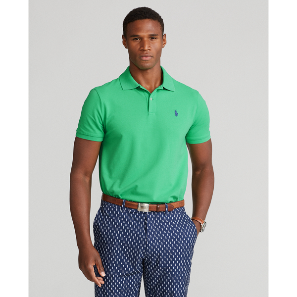 Custom Slim Fit Stretch Mesh Polo Shirt for Men | Ralph Lauren® UK