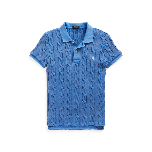 Cable-Knit Polo Shirt para mulher | Ralph Lauren® PT