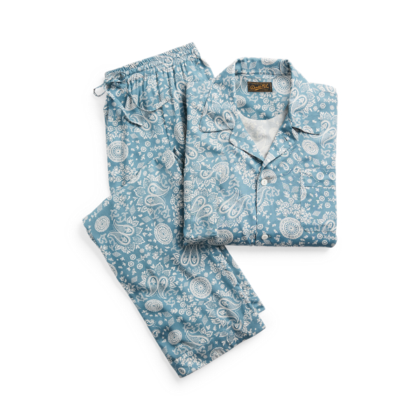 Blue/Cream Limited-Edition Paisley Pajama Set RRL 1