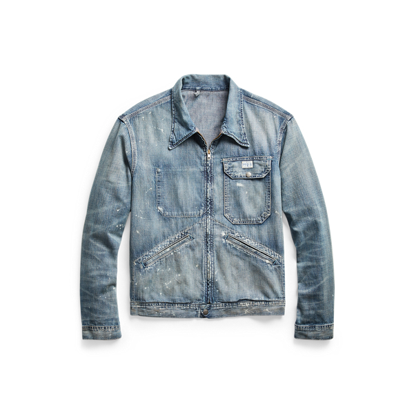 Distressed Indigo Denim Jacket for Men | Ralph Lauren® AM