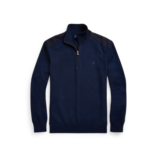 Camisola híbrida com fecho-éclair curto para homen | Ralph Lauren® PT