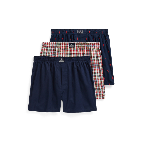 Cotton Boxer Three-Pack | Ralph Lauren® Australia