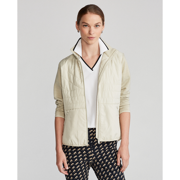Basic Sand Quilted Hybrid Zip-Up Jacket RLX 1