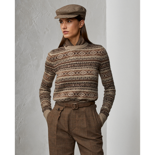 Embellished Fair Isle Cashmere Jumper for Women | Ralph Lauren® GI