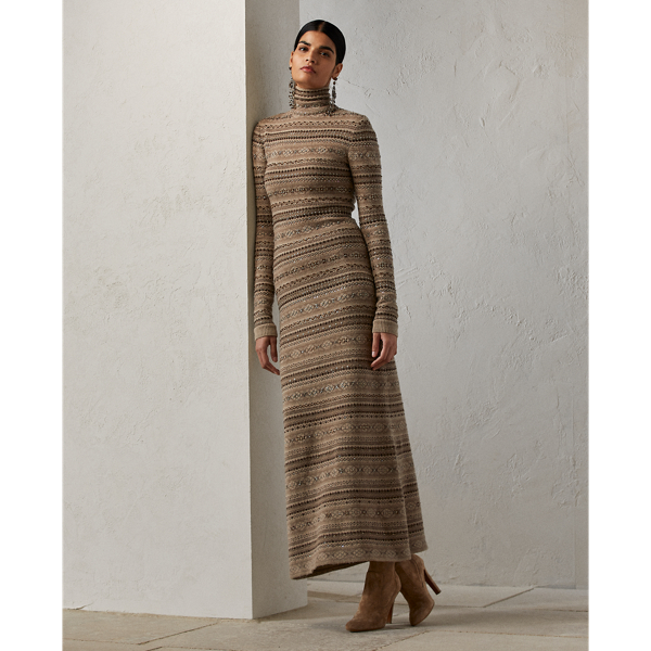 Embellished Fair Isle Evening Dress for Women | Ralph Lauren® AM