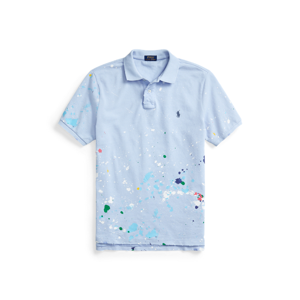 Custom Slim Paint-Splatter Polo Shirt | Ralph Lauren® Australia