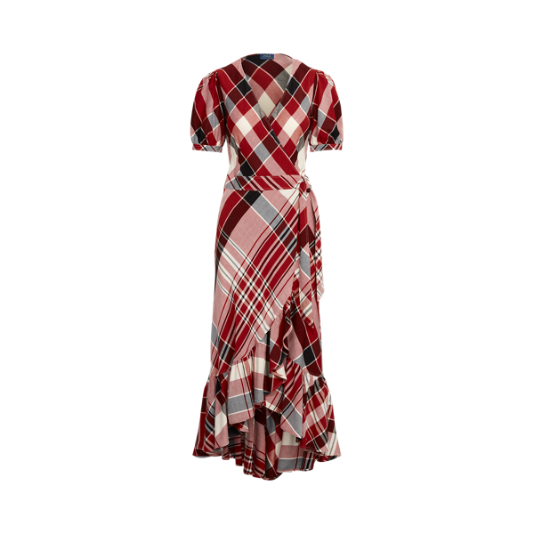 Plaid Ruffle-Trim Wrap Dress for Women | Ralph Lauren® UK