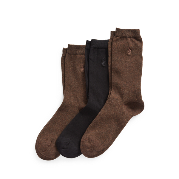 Brown Crew Sock 3-Pack Polo Ralph Lauren 1