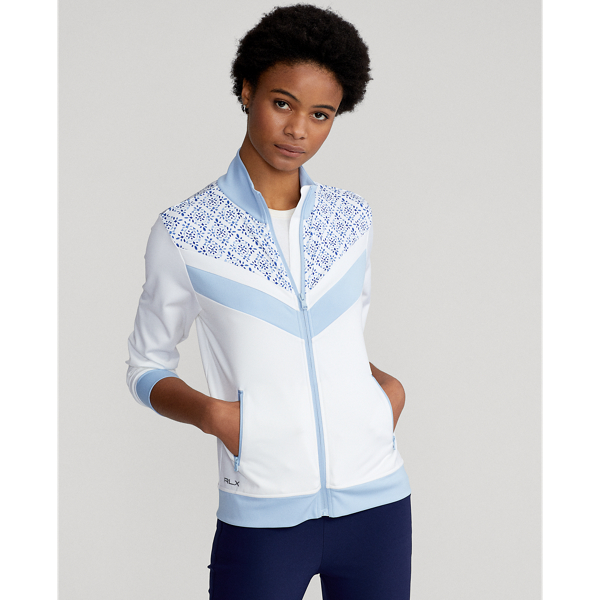 Casaco com motivo gráfico de chevron e fecho-éclair completo para ...