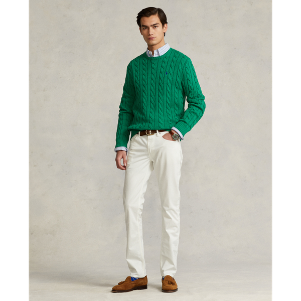 Sullivan slim satinet broek met stretch voor Men | Ralph Lauren® NL