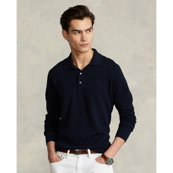 Camisa Polo texturizada Custom Slim Fit para homen | Ralph Lauren® PT