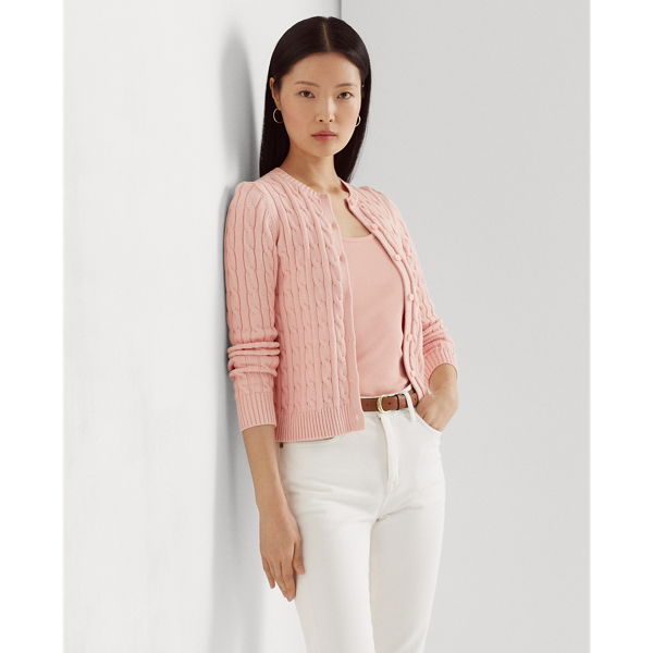 Cable-Knit Cotton Cardigan Jumper | Ralph Lauren® Australia