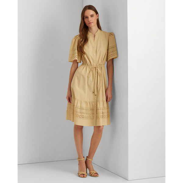 Laser-Cut Poplin Dress for Women | Ralph Lauren® IN