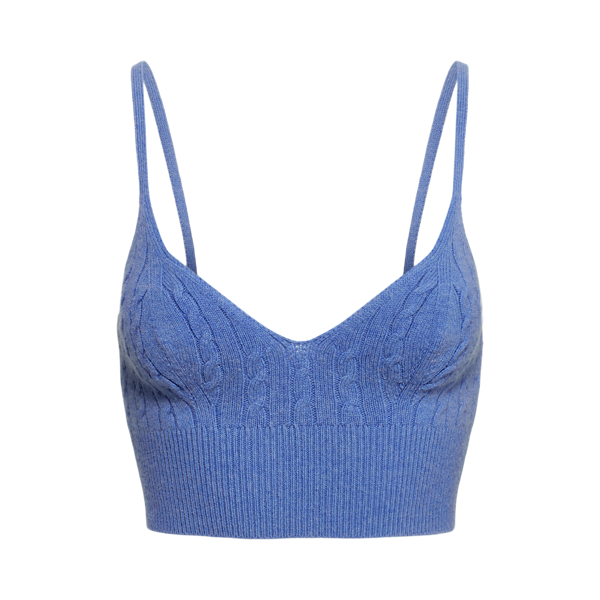 Cable-Knit Wool-Cashmere Bralette