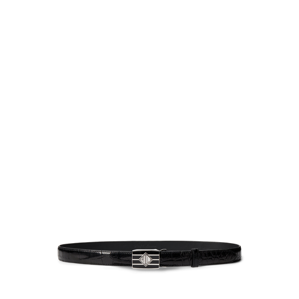 Cinto em pele de crocodilo Art-Deco para mulher | Ralph Lauren® PT