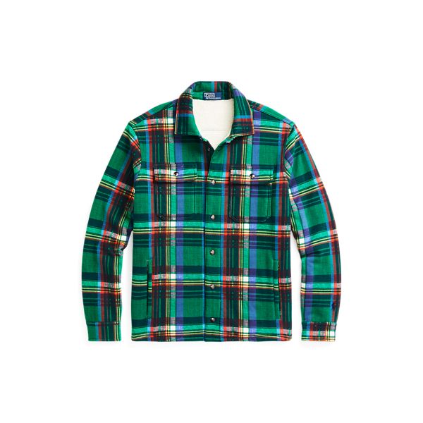 Plaid Fleece Shirt Jacket