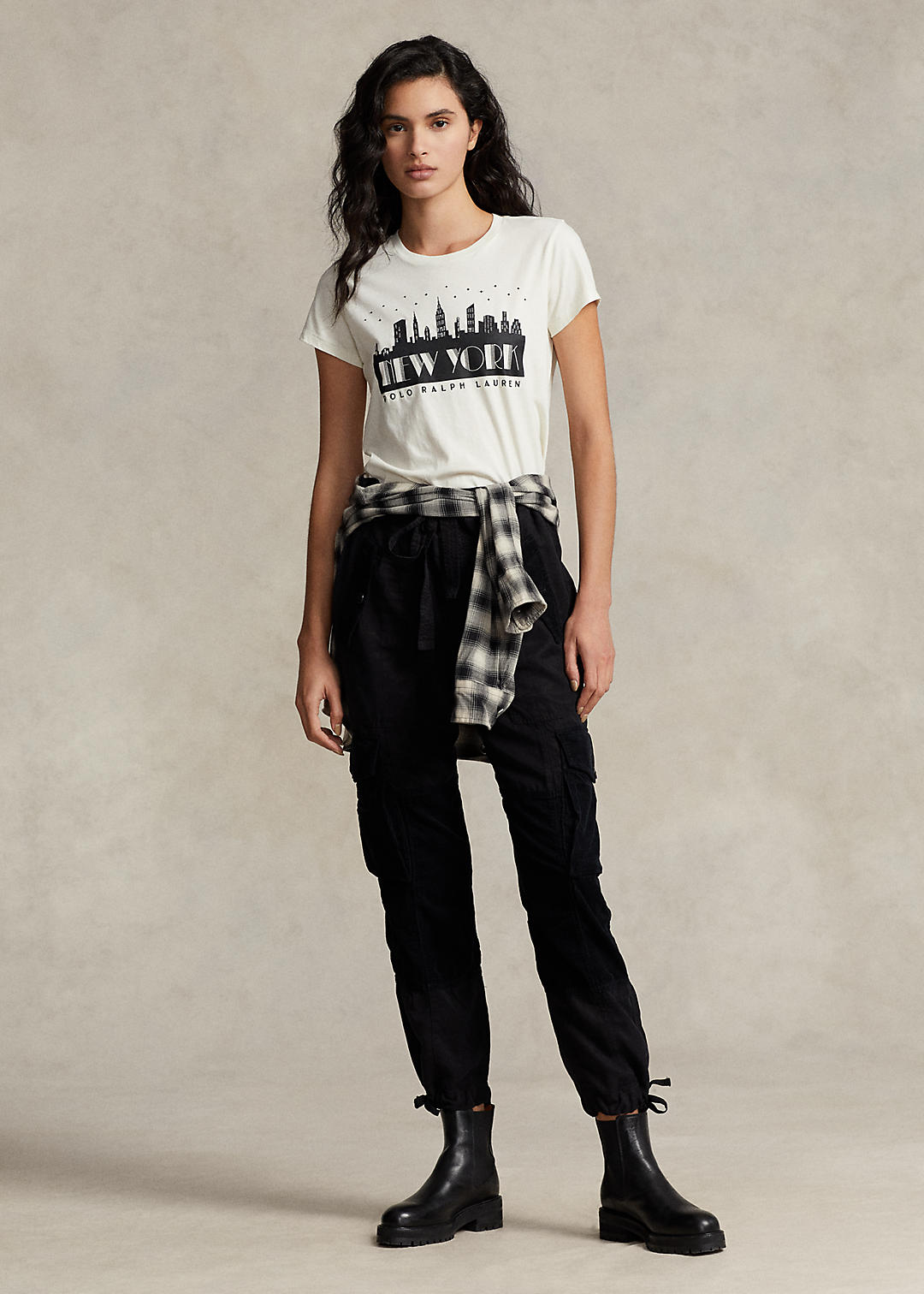 Linen-Blend Twill Cargo Trouser Linen-Blend Twill Cargo Trouser