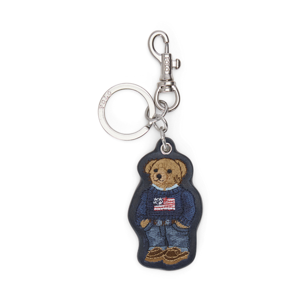 Polo Bear Leather Key Fob