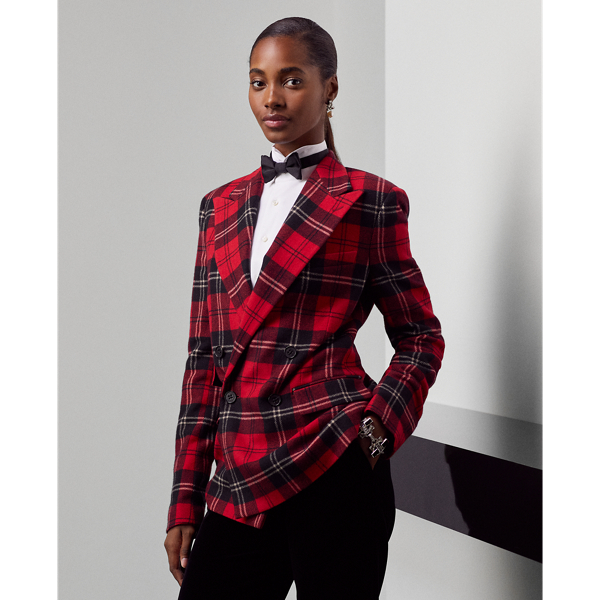 Kellin Plaid Wool Blend Twill Jacket