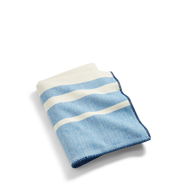 Reading Stripe Throw Blanket Lauren Home 1