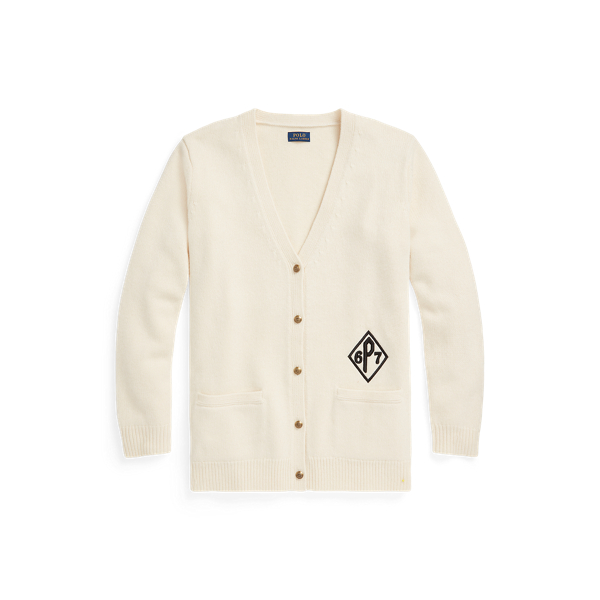 P67-Monogram Wool V-Neck Cardigan | Ralph Lauren® Australia